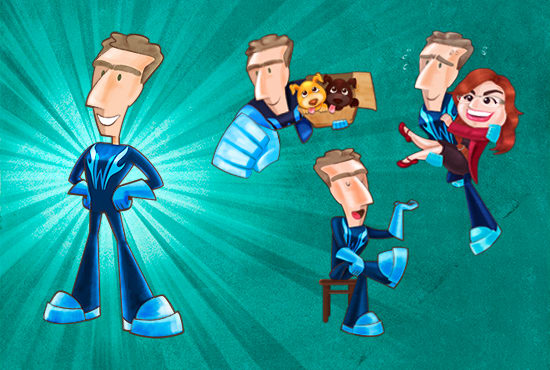 Design unique mascots, cartoons and caricatures by Lelezura | Fiverr