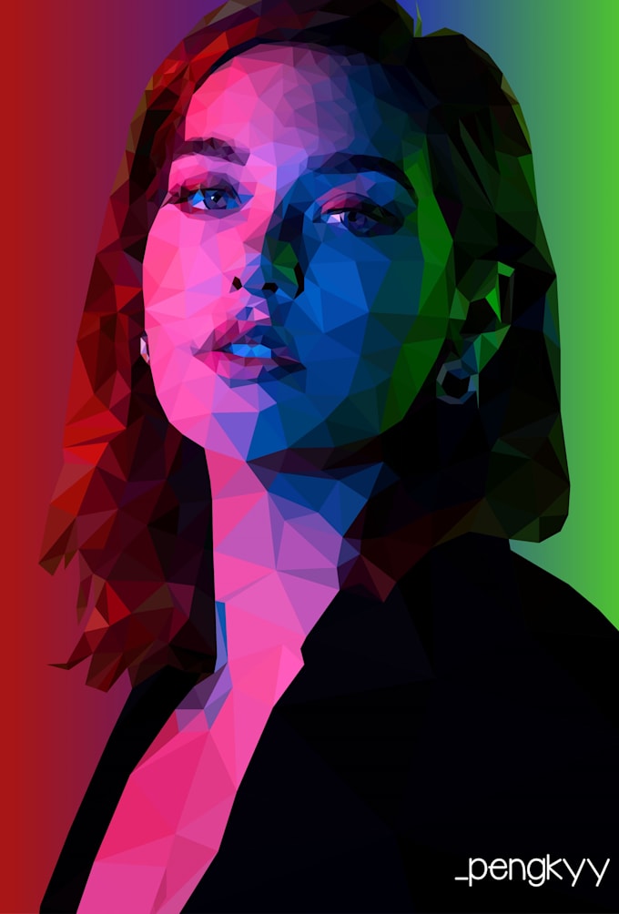 Create professional low poly portrait for you by Pengkyjd | Fiverr