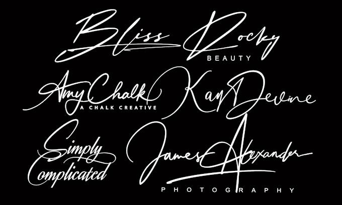 Create signature logo design by Yooak22 | Fiverr