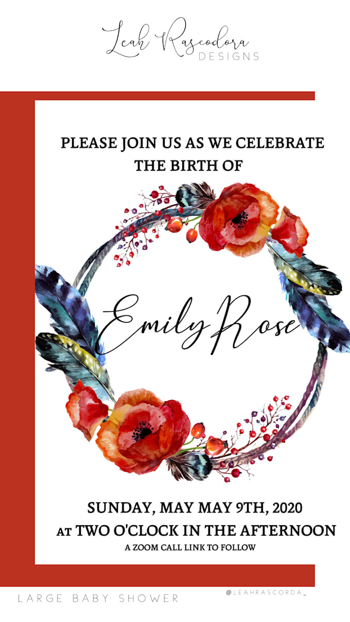 Create virtual invitation designs by Leahrascodora_ | Fiverr