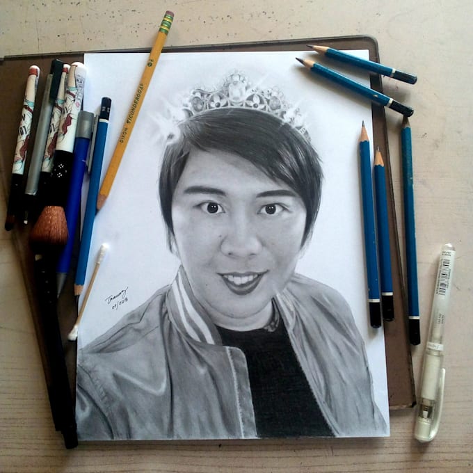 Draw and render your given photo reference by Korofujineisan | Fiverr