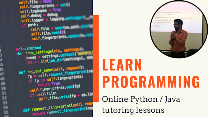 Teach you programming in java or python by Ayush_gkverma | Fiverr