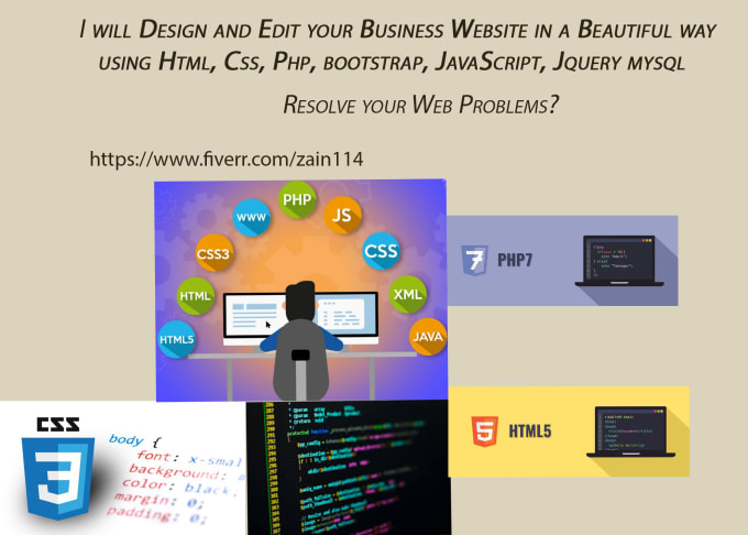 Expert Web Html Css Js Php Jquery Bootstrap By Zain114 Fiverr