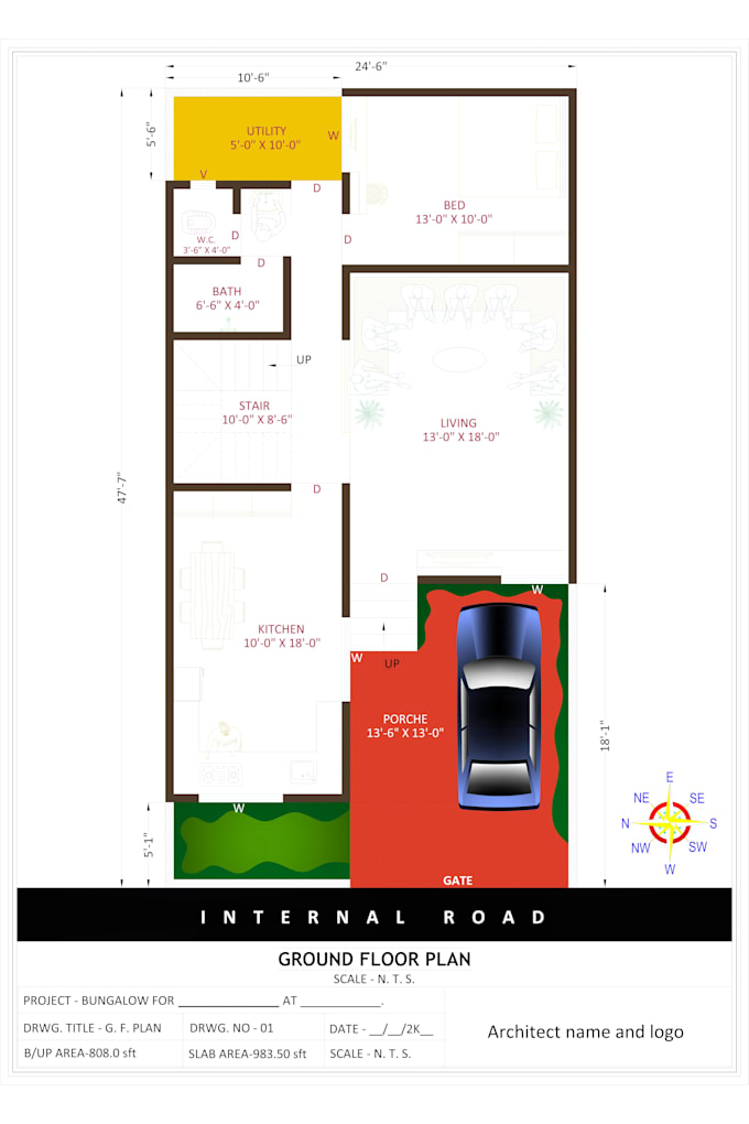 Provide architectural floor plan and submission drawings and by ...