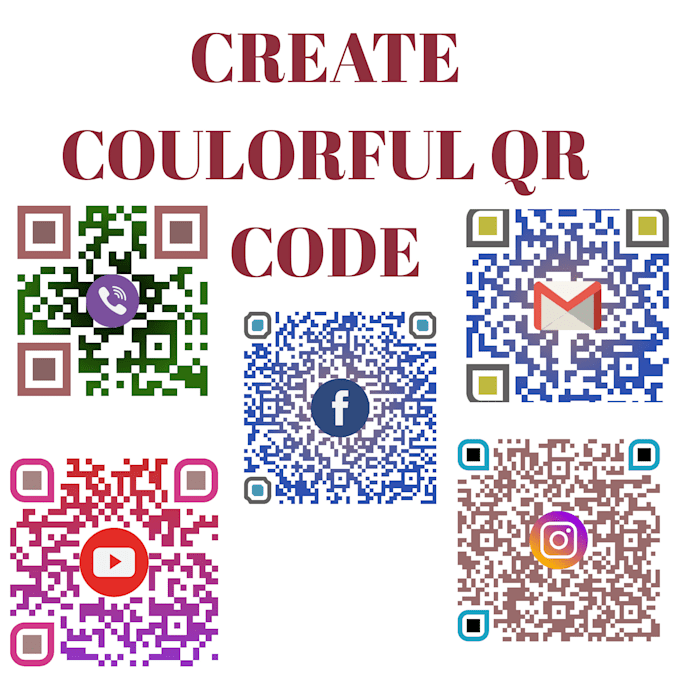 Design a stunning colourful qr code with your logo by Ajmalaju04 | Fiverr