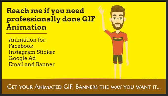 Create professional gif animation, banner, instagram sticker by ...
