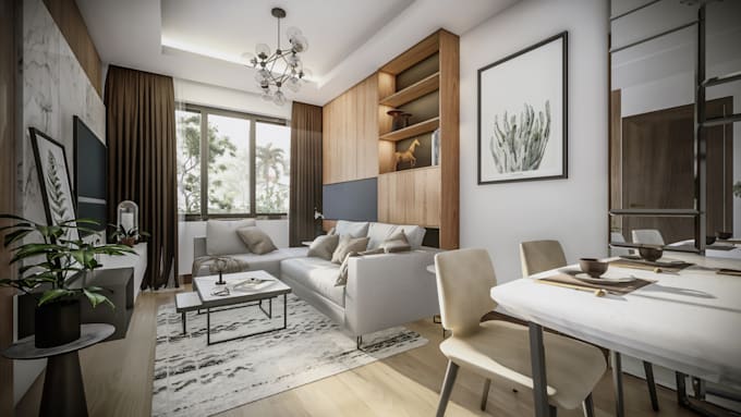 Do 3d render interior using 3ds max and corona render by Pohaamax | Fiverr