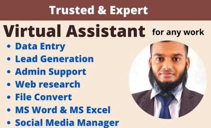 Be your virtual assistant for data entry and admin support by ...