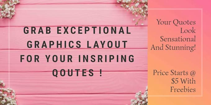 Create beautiful and stunning graphics lay out for your inspiring ...