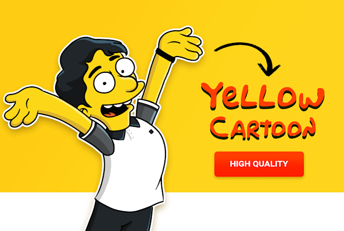 Draw you in simpsons style yellow cartoon by Masterjpm | Fiverr