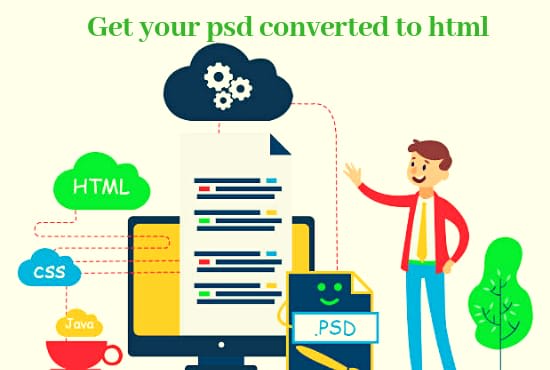 Convert psd to html using bootstrap by Naumanraja | Fiverr