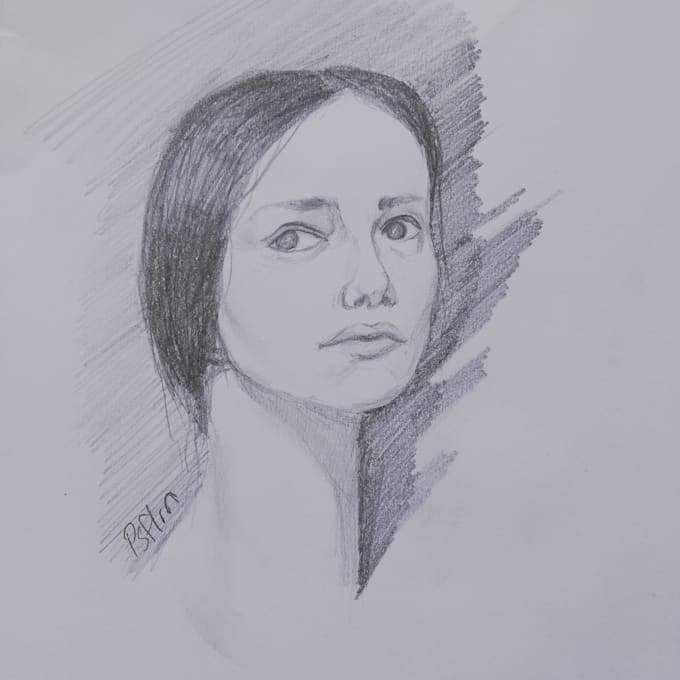 Draw basic sketch of your portrait by Passifloran | Fiverr