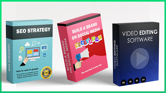 Design 3d software box, product box mockup by Taha_s | Fiverr