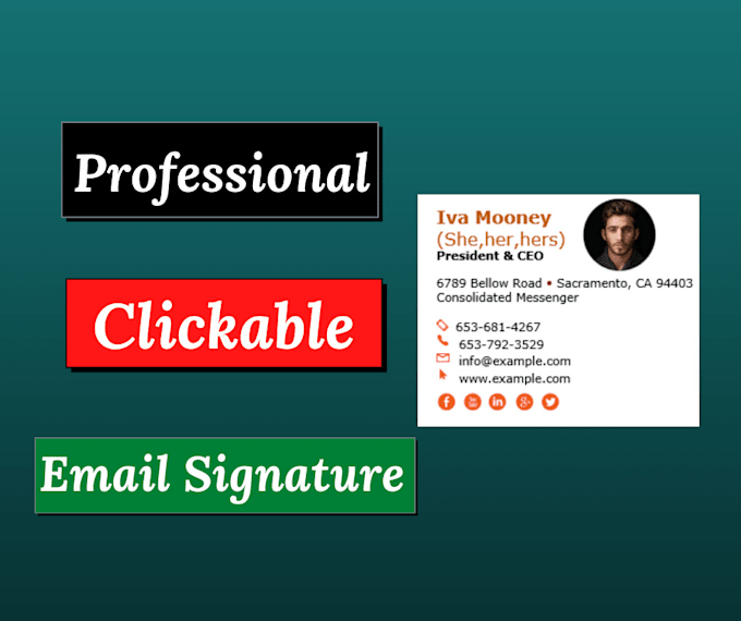 Create professional clickable html email signature by Techdataentry ...