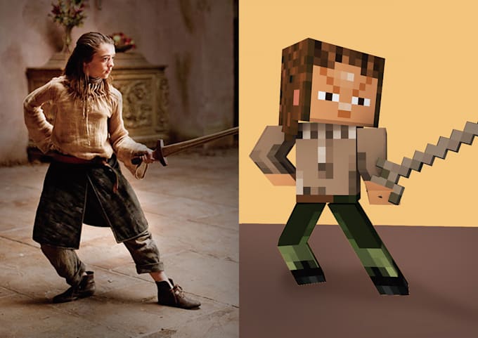 Make your minecraft full body portrait by Xc7327 | Fiverr