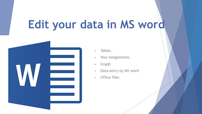 Enter your data in ms word, data entry, tables, graph by Zaib_khan1 ...