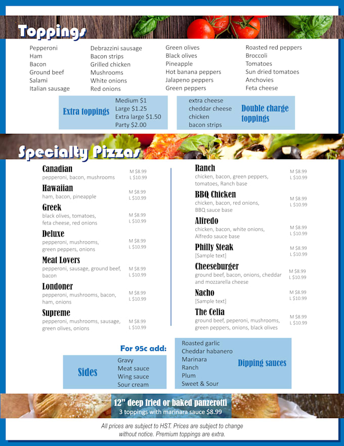 Create an ideal menu for your restaurant by Pindas | Fiverr