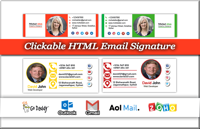 Create clickable html email signature or clickable email signature by ...