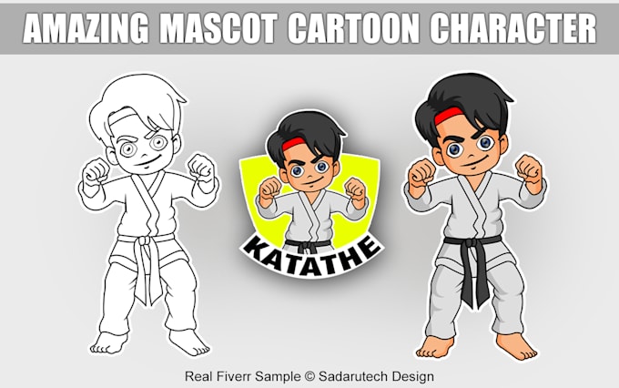 Create cartoon character and mascot logo by Sadarutech | Fiverr