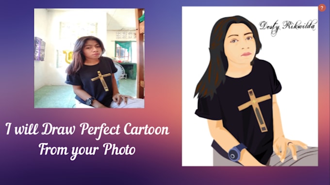 Draw perfect cartoon from your photo by Andi229 | Fiverr