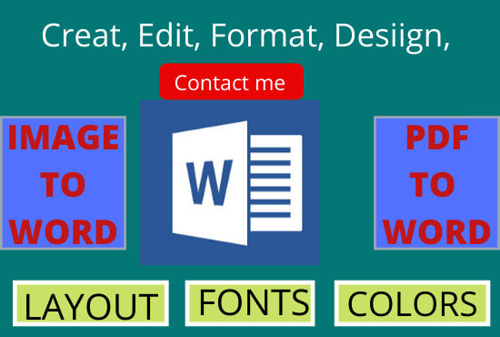 Create design convert file your microsoft word document by Arabinfd ...