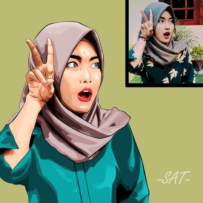Draw any person to cartoon art by Satrio_prakoso | Fiverr
