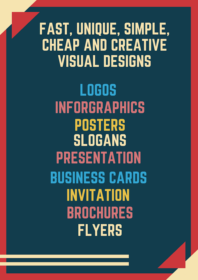 Provide you creative logo design base on your requirements by Jempineda ...