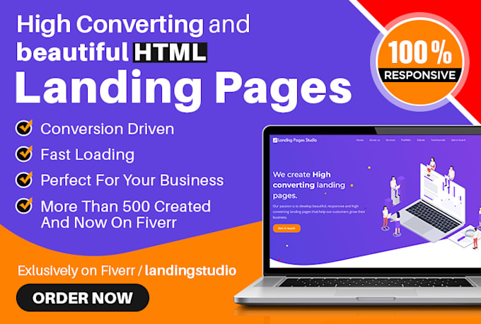 Create high converting and responsive html landing pages by ...