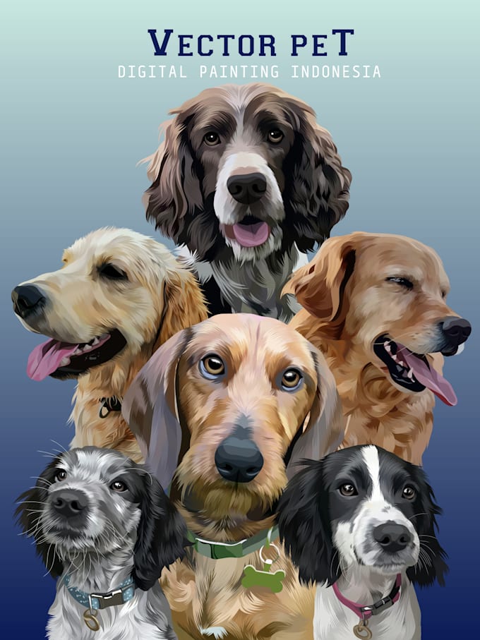 Create a cute cartoon pet vector illustration by Dilladilla809 | Fiverr