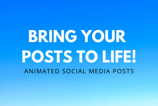 Create an animated social media post by Edmsteve | Fiverr
