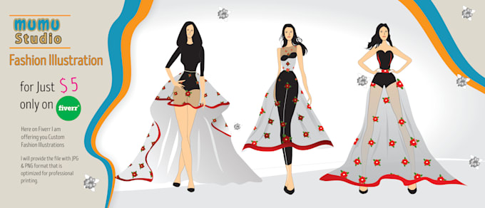 Digital drawing of women clothing by Mumu_studio105 | Fiverr