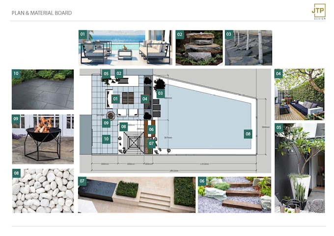 Design garden layout, ffe mood board by Jtpdesign | Fiverr