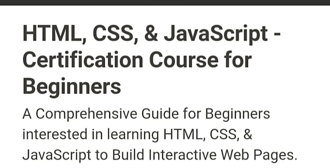 Create a unique vidéo html ,javascript certification by Saadsbaiel | Fiverr