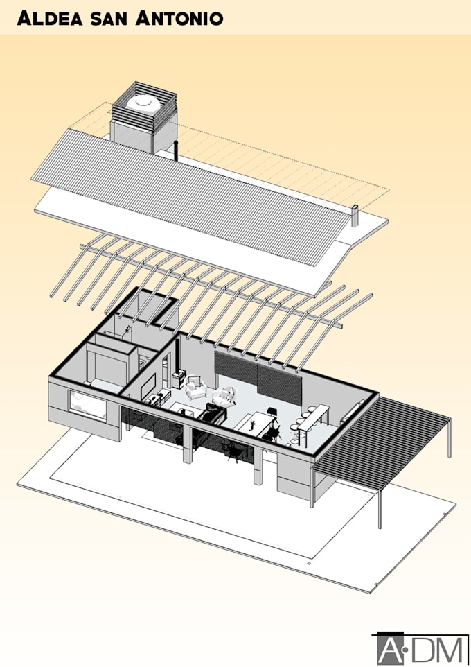 Do an axonometric view from a 3d model of your project by Alandimauro ...