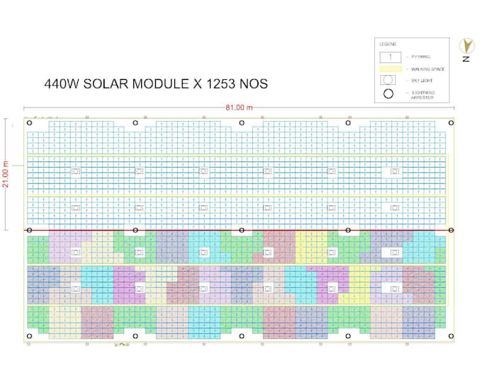 Do autocad panel layouts for solar pv projects by Asiz_01 | Fiverr