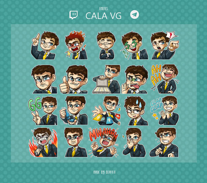 Draw custom emoticons for your twitch channel by Beakka | Fiverr