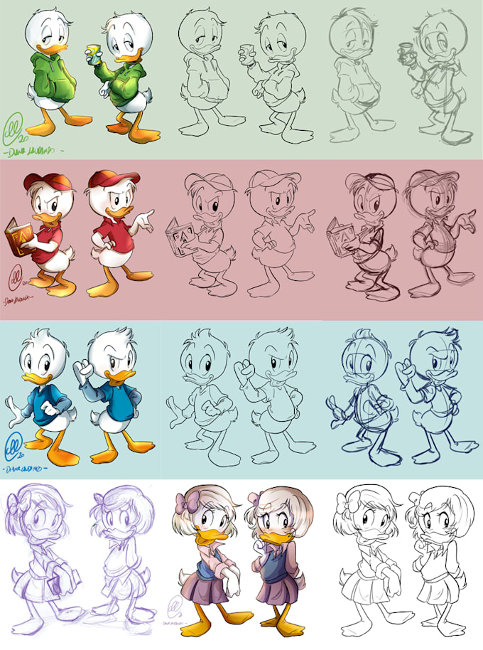 how to draw disney channel characters