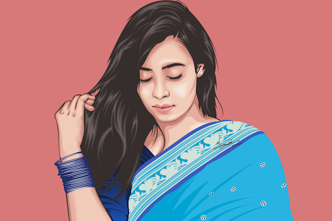 Create simple vector portrait by Jomman | Fiverr