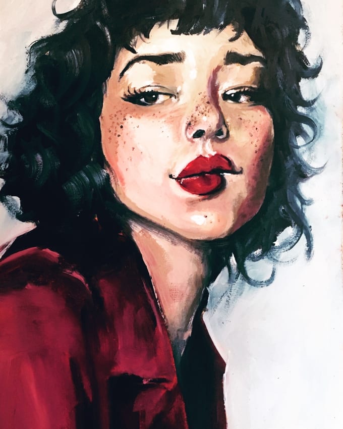 Make pretty portrait artwork by Adiladane | Fiverr