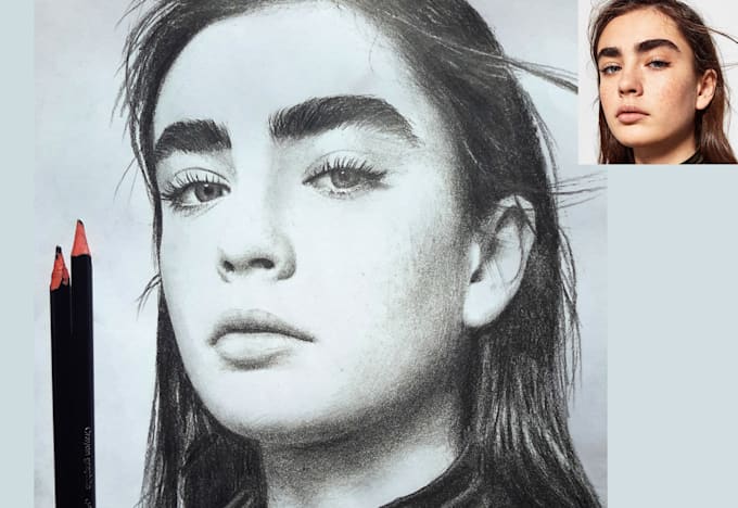 Draw a realistic pencil sketch portrait from your photo by Moncefart ...