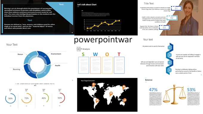 Create handsome powerpoint template by Powerpointwar | Fiverr