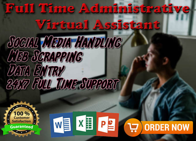 Be your full time administrative virtual assistant by Realshopify | Fiverr
