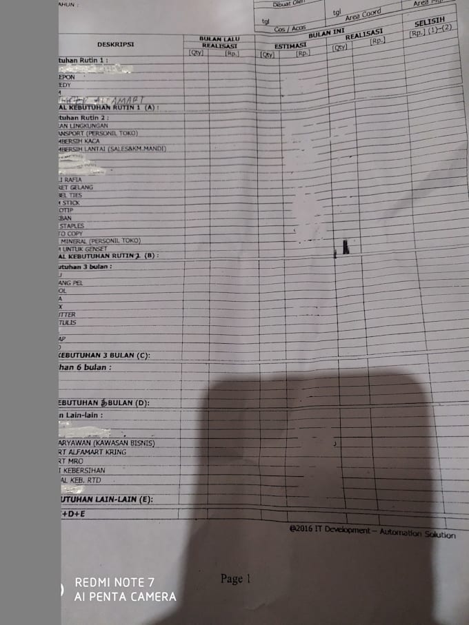 Make an excel document from your paper document,i convert your hard ...