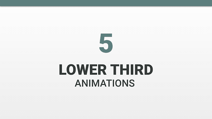 Create 5 modern lower third animations to elevate your videos by ...