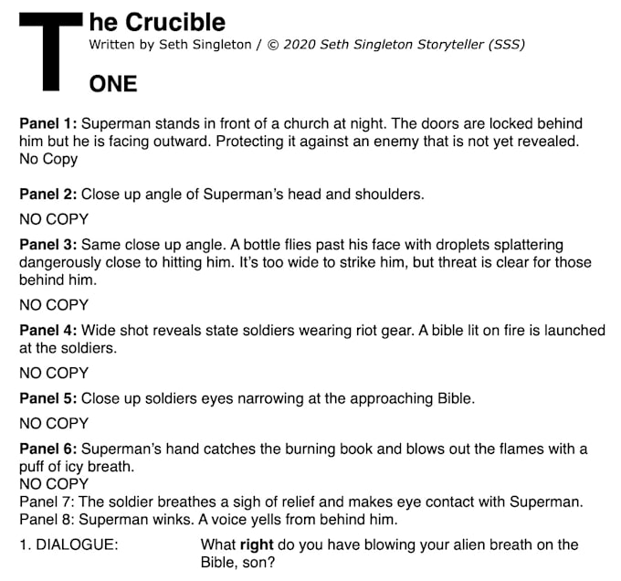 Edit your comic book script by Sethsingleton | Fiverr