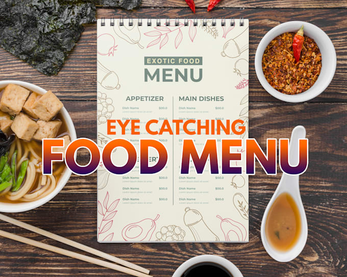Design an eye catching food or restaurant menu by Burgeritos | Fiverr