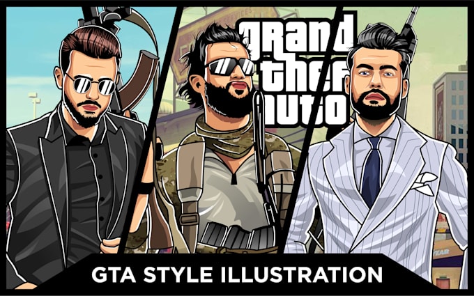 Draw awesome gta style illustration from your photo in less than 24 ...