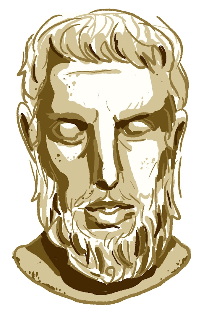 Draw a statue of an historical bust by Epaauw | Fiverr