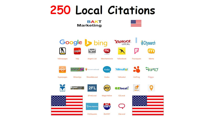 Create best 250 top usa local citations by Baktmarketing | Fiverr