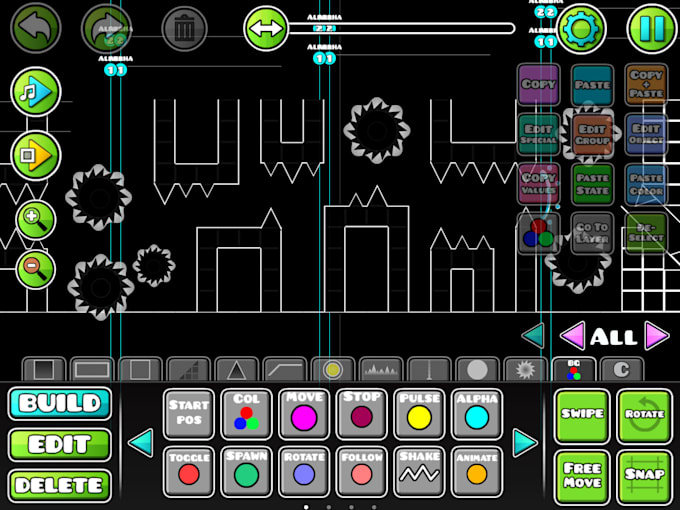 Create a geometry dash layout around one minute by Lacemonitorboi | Fiverr